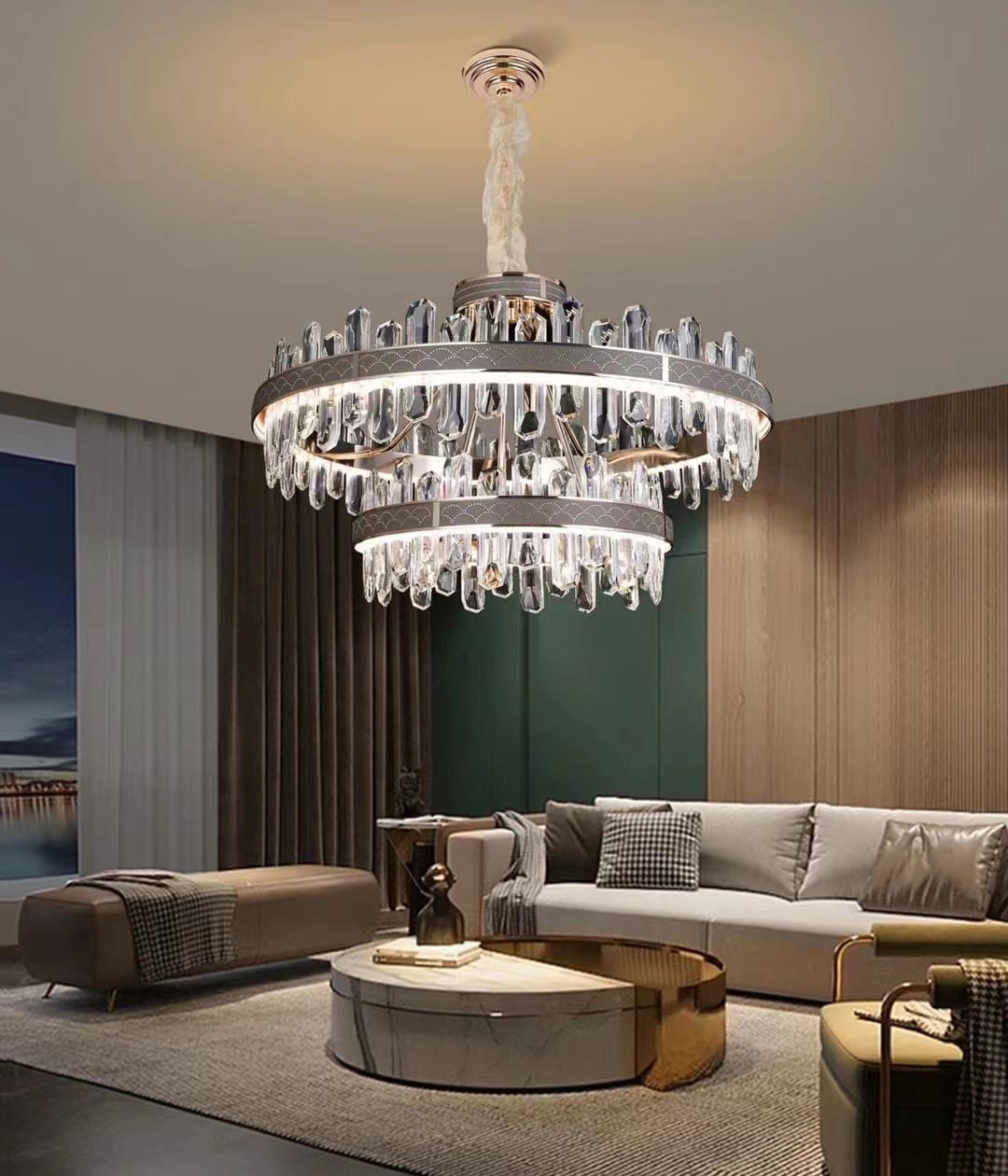 Decorative Custom New Style Large Modern Glass Rectangular Lighting ...